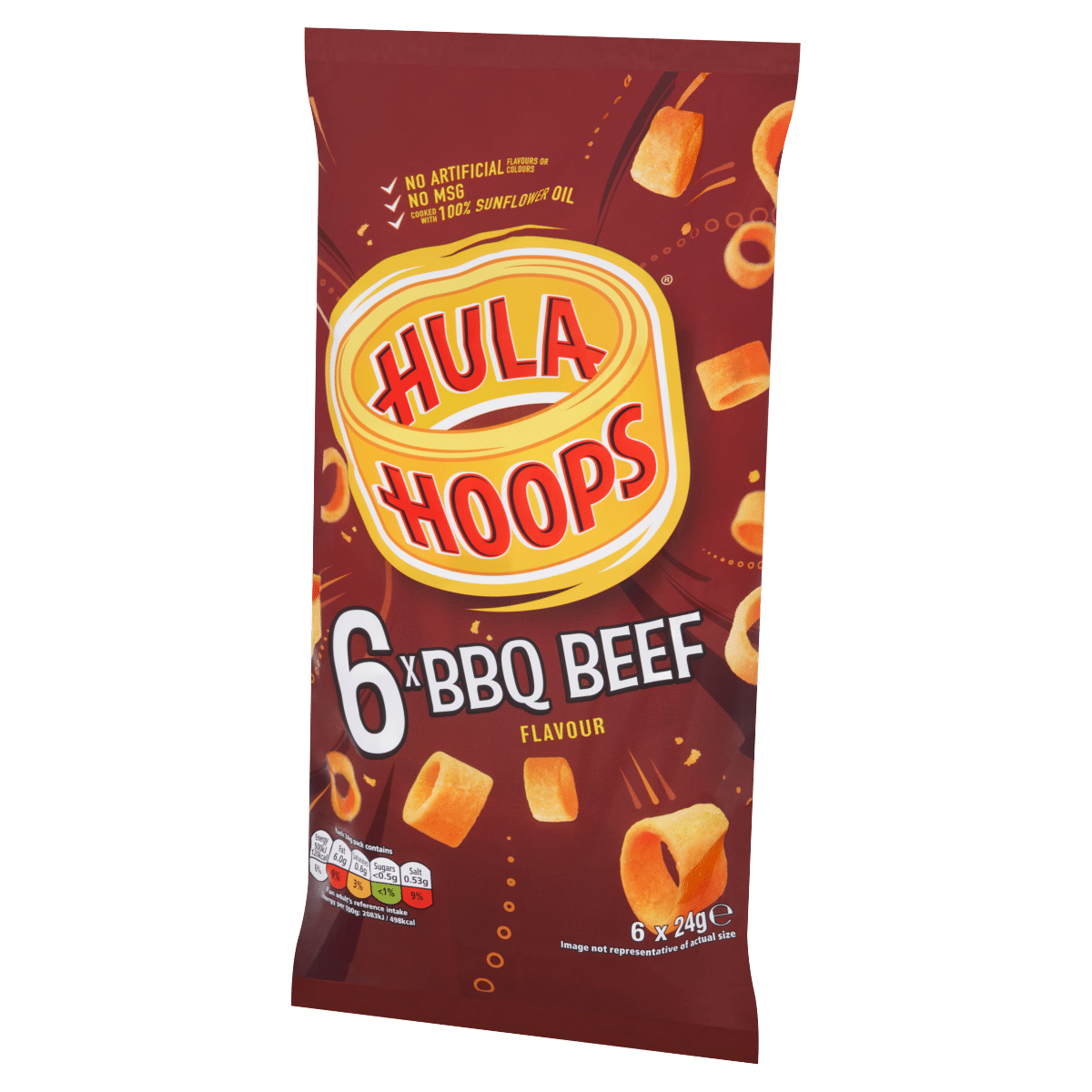 Hula Hoops BBQ Beef Flavour 6 x 24g - One Stop