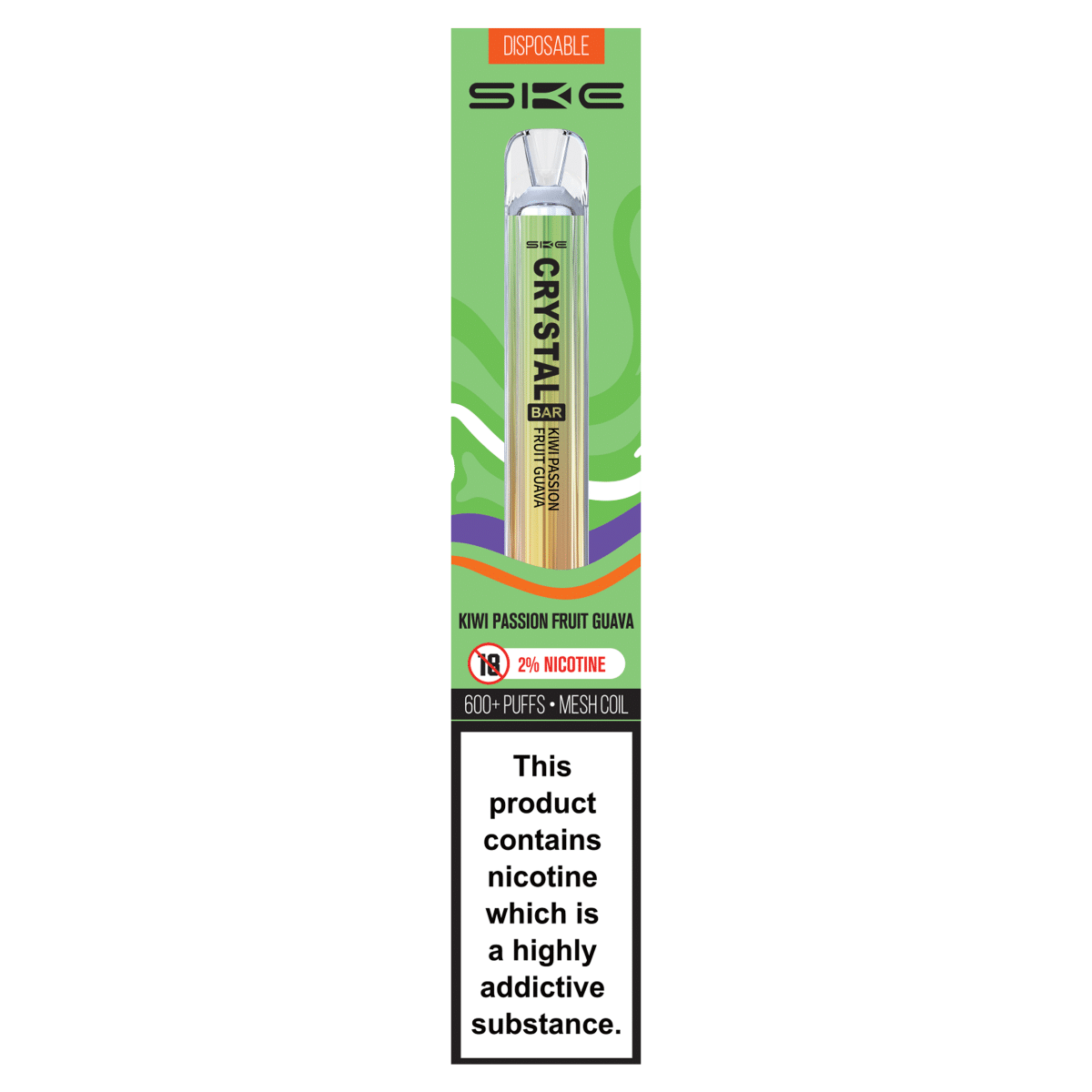 SKE Disposable Crystal Bar Kiwi Passion Fruit Guava 20mg/ml - One Stop
