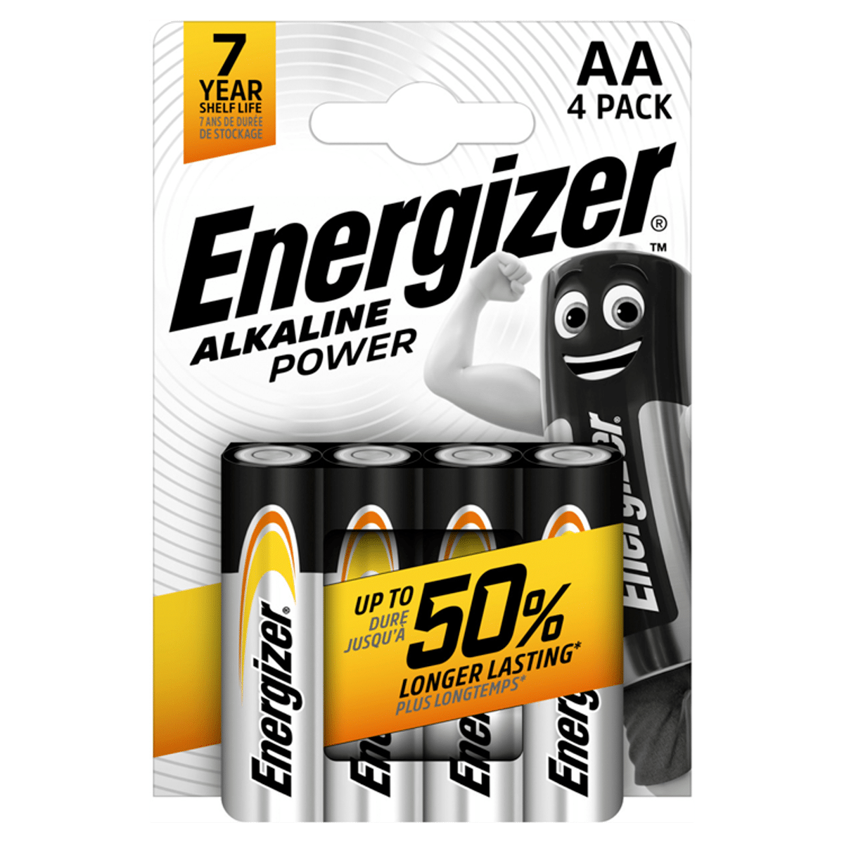 Energizer Alkaline Power AA Batteries, 4 Pack - One Stop