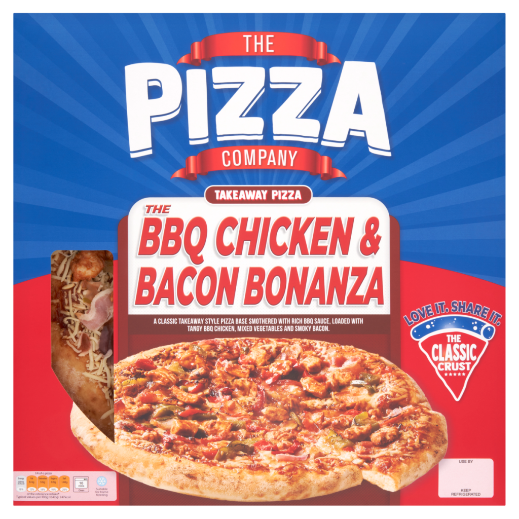 The Pizza Company The BBQ Chicken & Bacon Bonanza Takeaway Pizza 525g ...