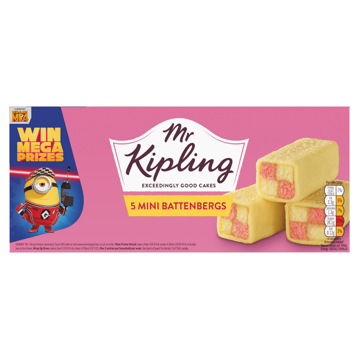Mr Kipling 5 Mini Battenbergs - One Stop