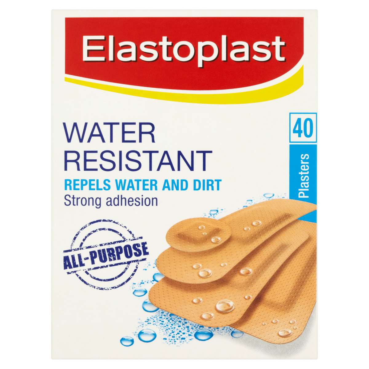 Elastoplast Water Resistant Plastic Plasters (40 Pcs) - One Stop