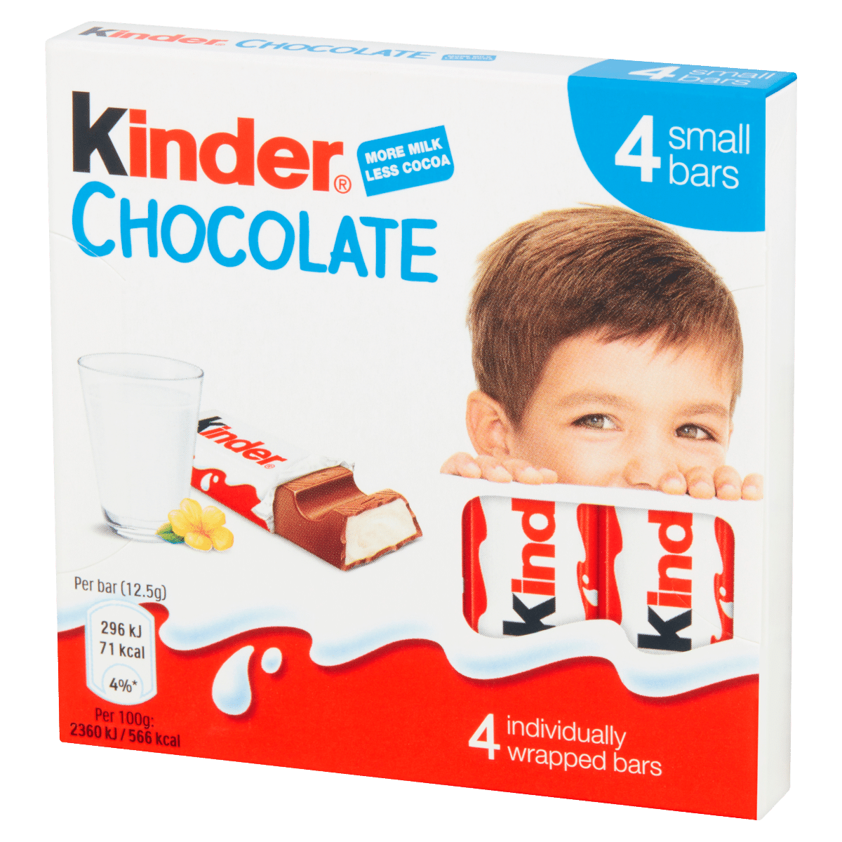 Kinder Small Chocolate Bars Multipack 4 x 12.5g (50g) - One Stop