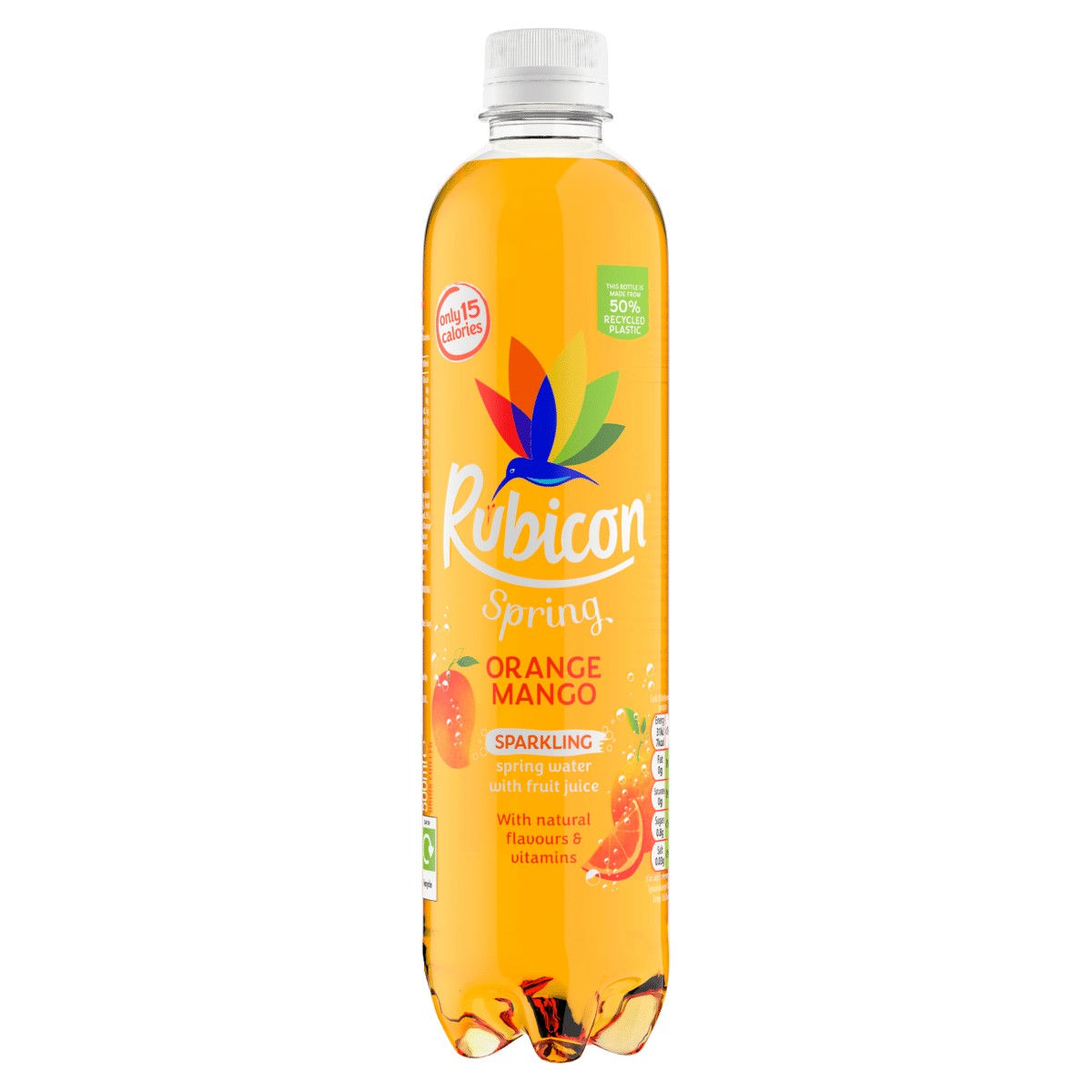Rubicon Spring Orange Mango Flavoured Sparkling Spring Water 500ml ...