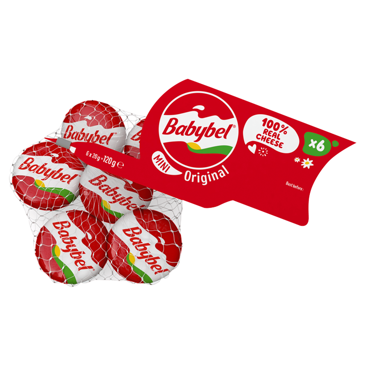 Babybel Mini Original Cheese 6 x 20g (120g) - One Stop