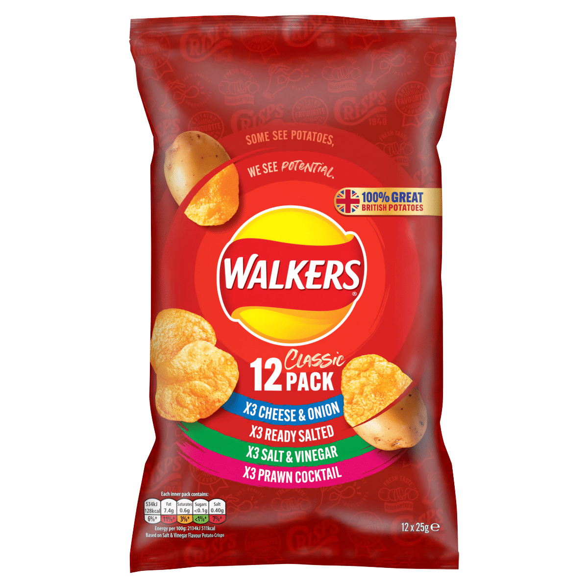 Walkers Classic Pack 12 x 25g - One Stop