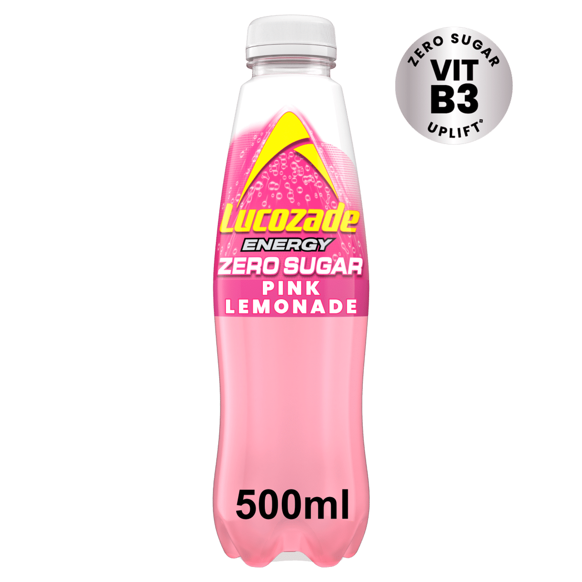 Lucozade Energy Zero Sugar Drink Pink Lemonade 500ml - One Stop