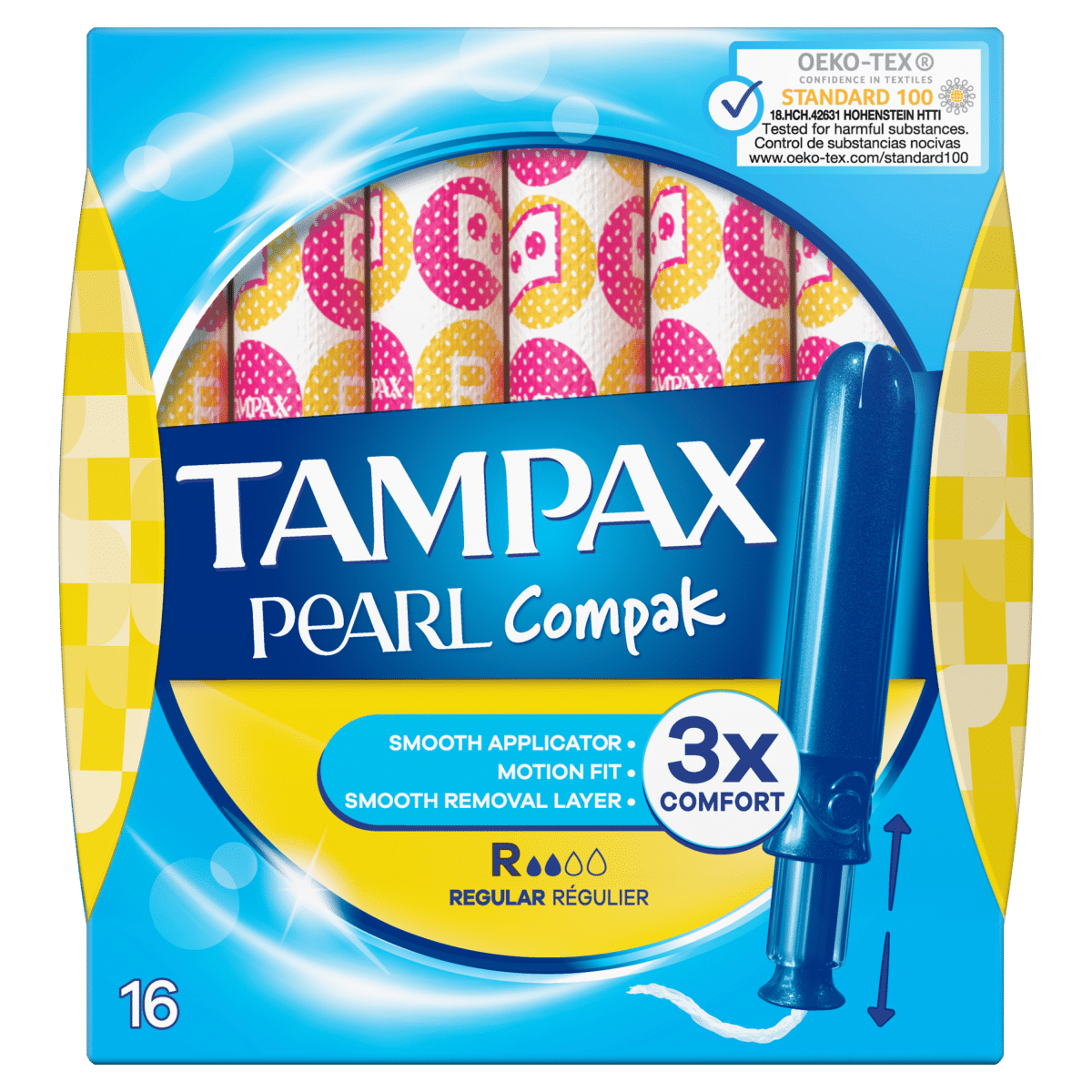Tampax Pearl Compak Regular Tampons With Applicator X 16 - One Stop