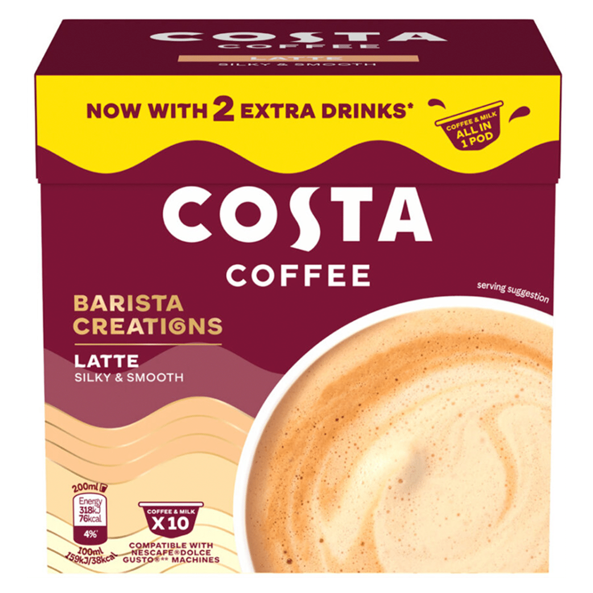 Costa Coffee Latte 16g x 10 = (160g) - One Stop