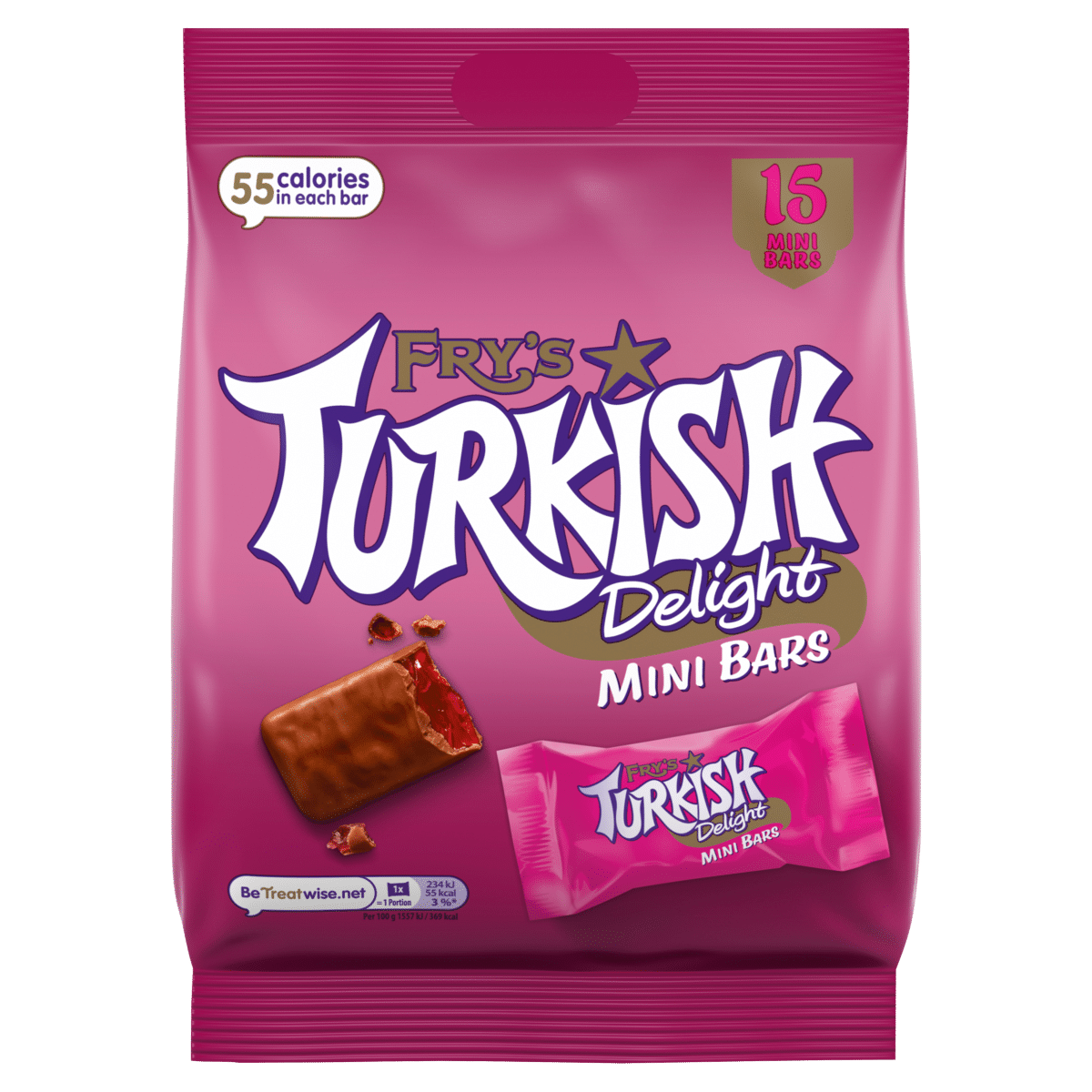 Fry's 15 Turkish Delight Mini Bars 225g - One Stop