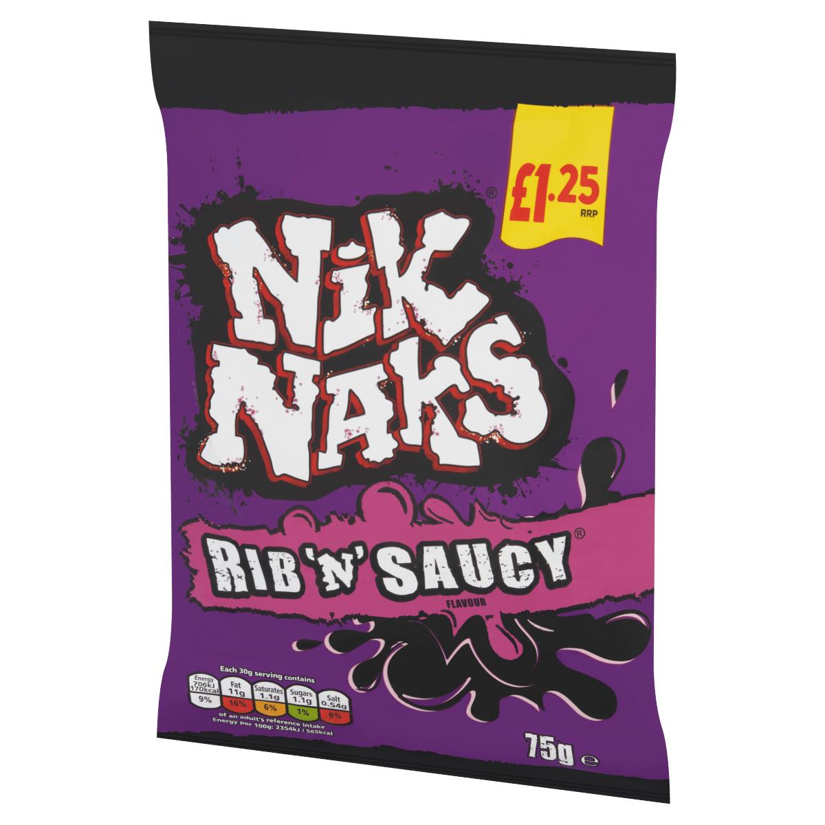 Nik Naks Rib 'N' Saucy Flavour 75g - One Stop