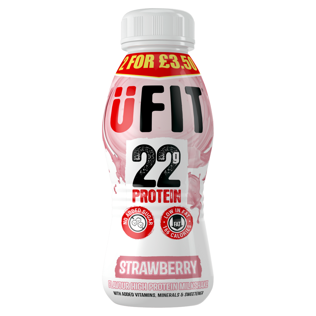 ÜFIT Strawberry Flavour High Protein Milkshake 310ml - One Stop