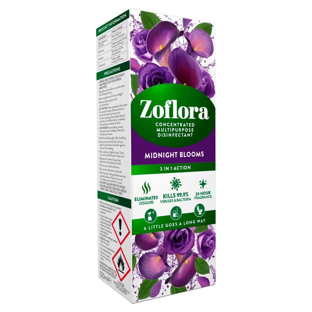 Zoflora Concentrated Multipurpose Disinfectant Midnight Blooms 120ml ...