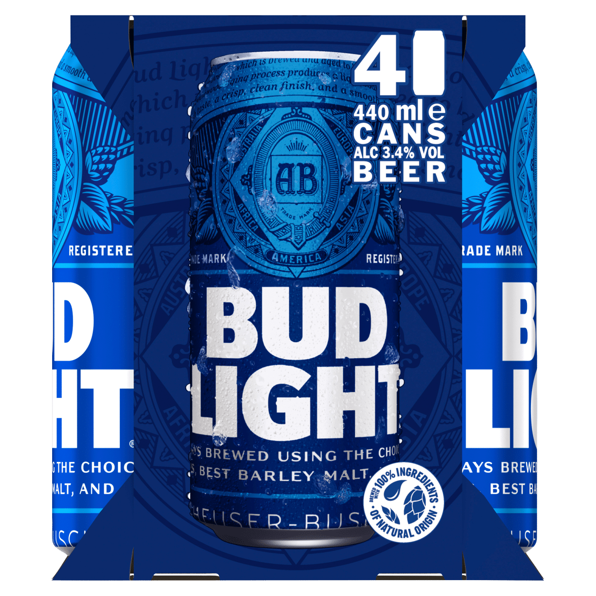 Bud Light Beer 4 x 440ml - One Stop