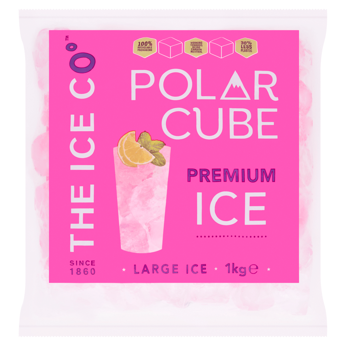 The Ice Co Polar Cube Premium Ice Large 1kg - One Stop